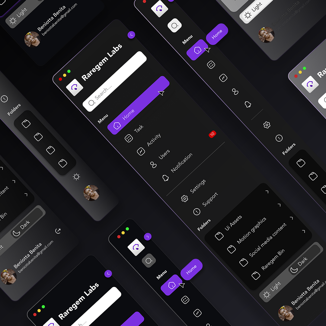Glassmorphism Sidebar Design by Beniotta Benita on Dribbble