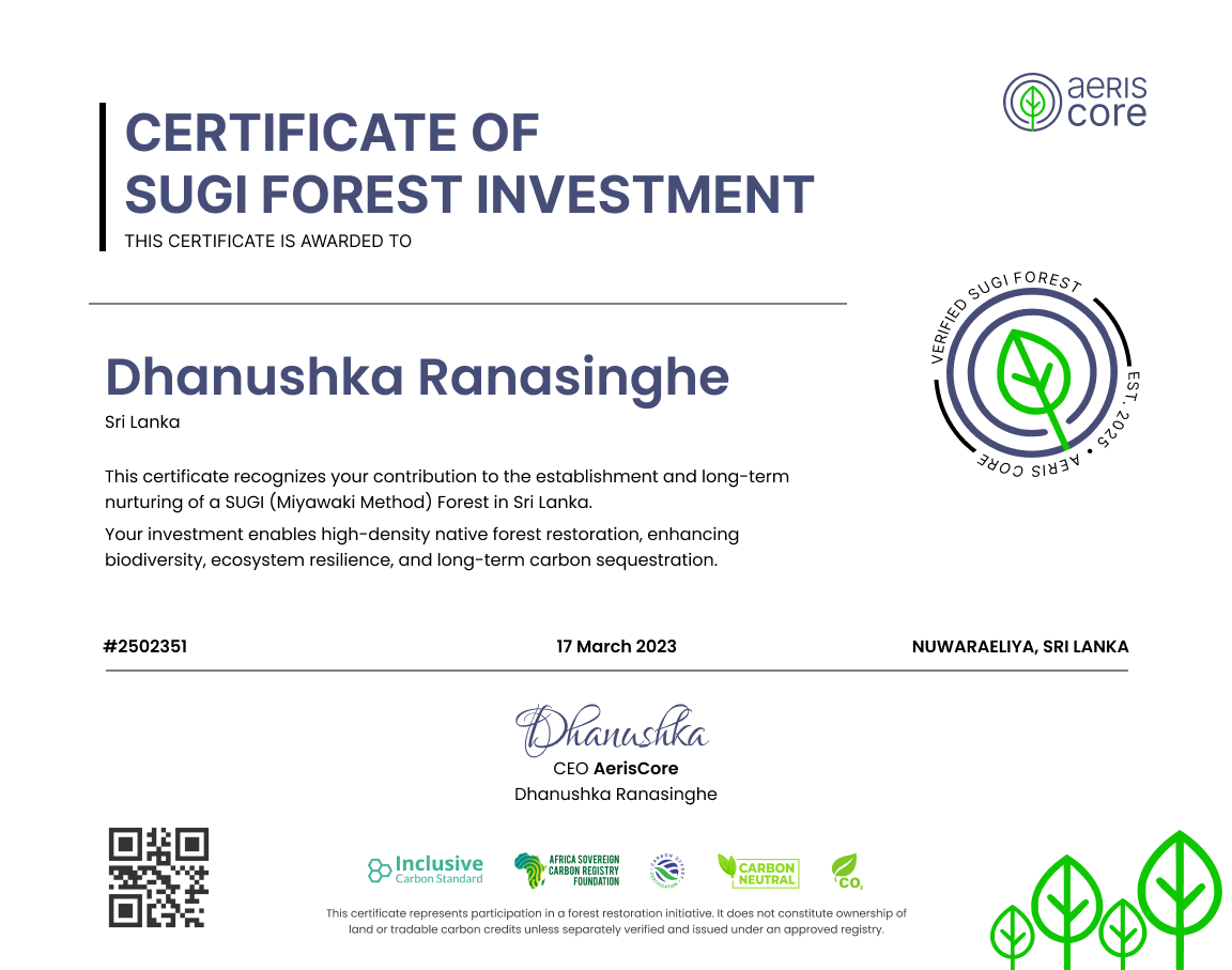 Certificate Design for AERISCORE by Tyler Ranasinghe on Dribbble