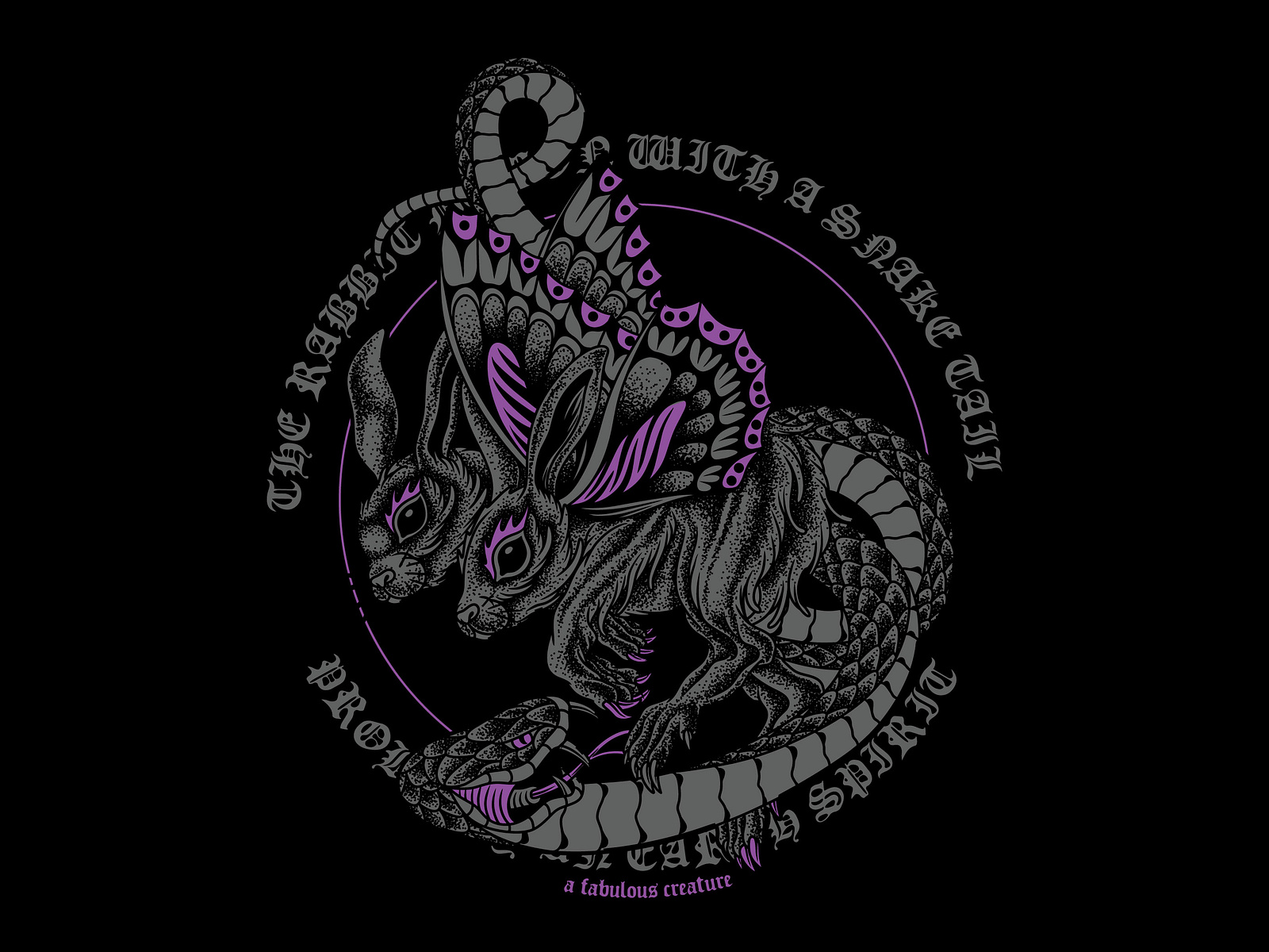 Snake Rabbit - creatures illustration by Heartlustration on Dribbble