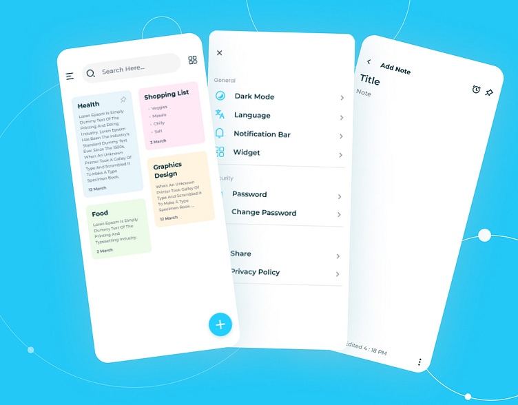 Simple Notes app design by Niraj Mangukiya on Dribbble