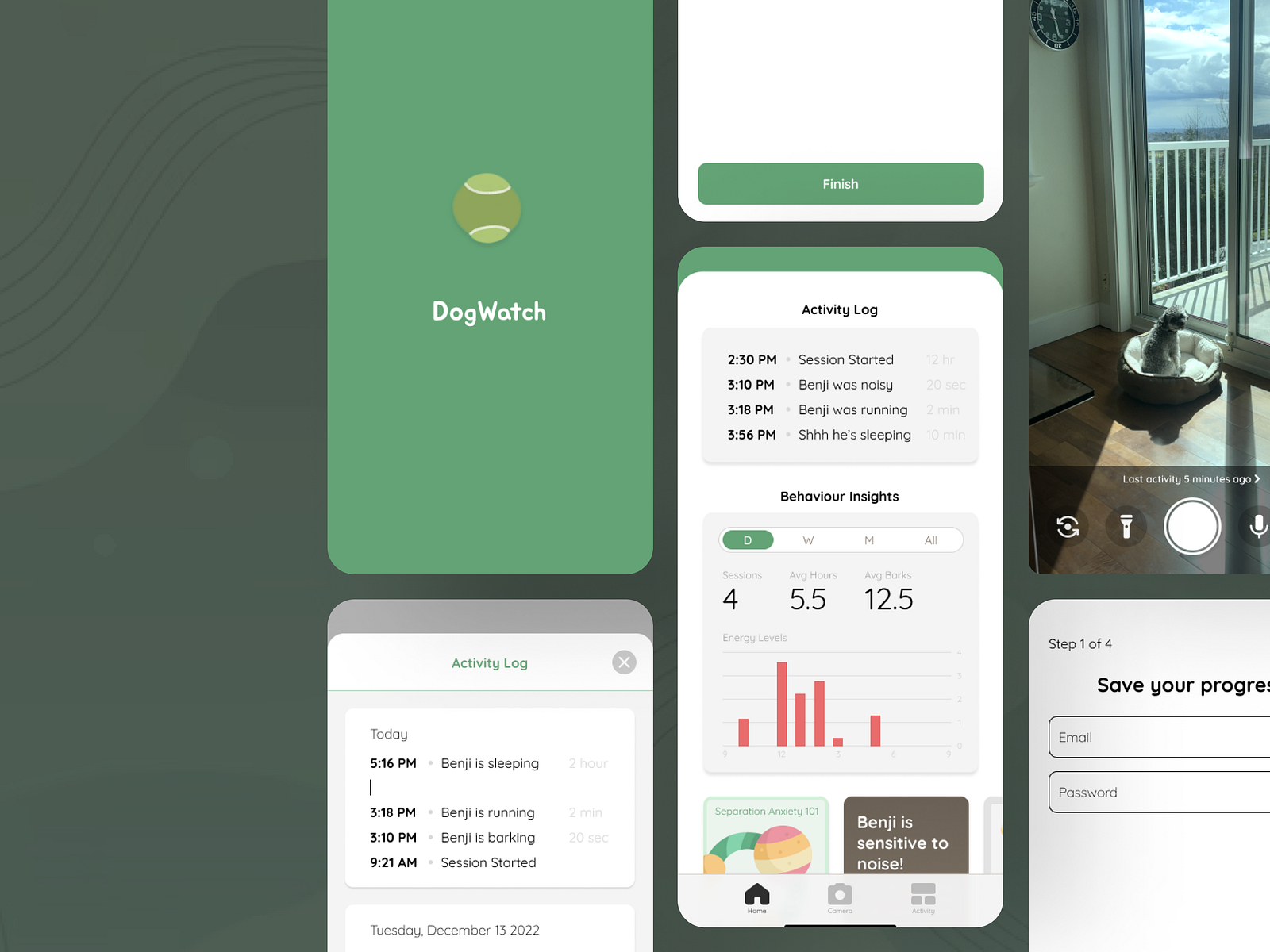 Dog Monitoring App Concept by Dana on Dribbble
