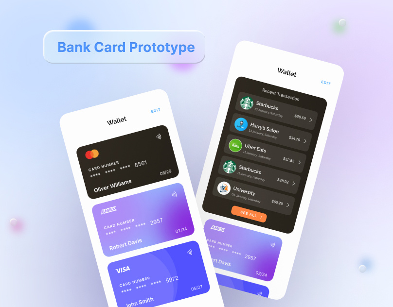 Card Prototype by Akash Bhadani on Dribbble