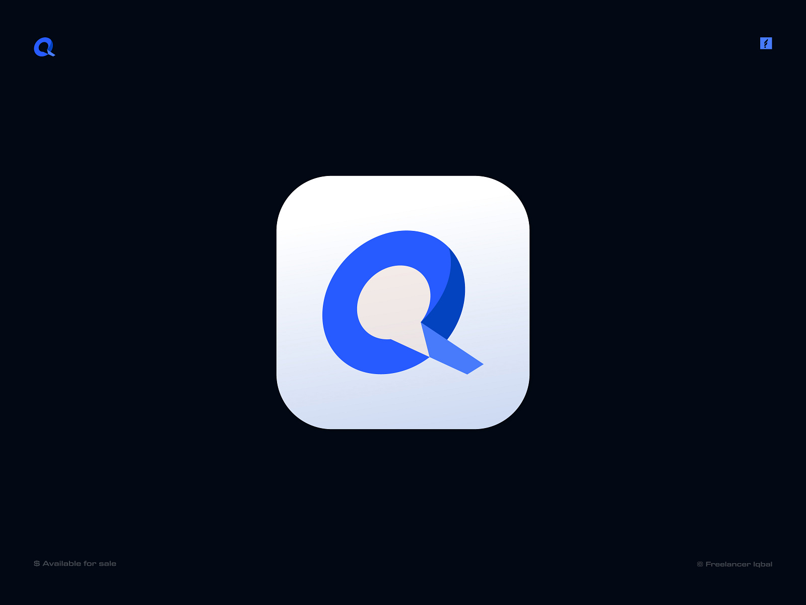 Q Logo App Icon by Freelancer Iqbal by Freelancer Iqbal | Brand ...