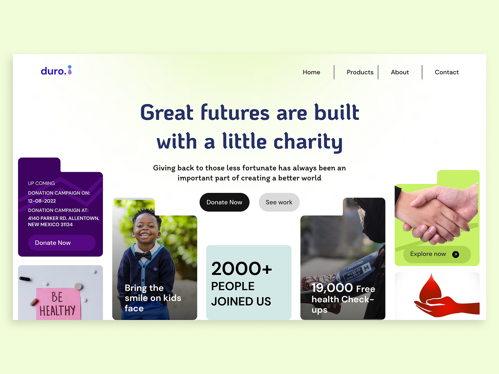 NGO Web UI by LYBCOUK on Dribbble