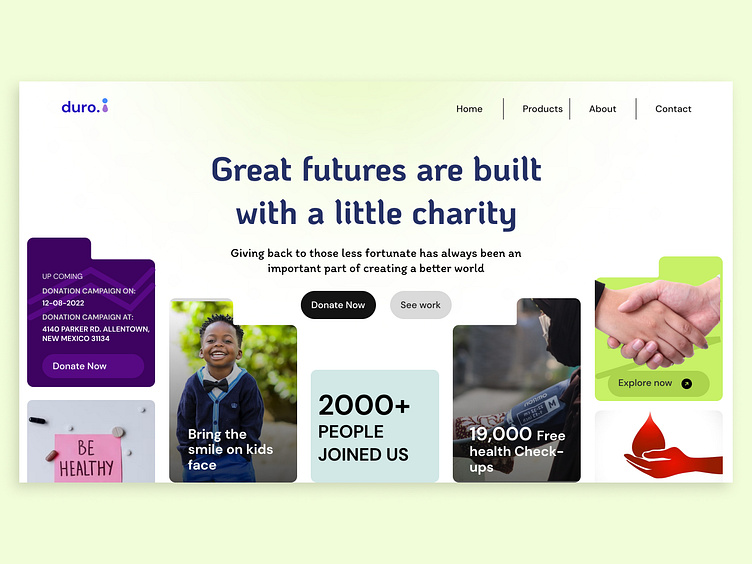 NGO Web UI by LYBCOUK on Dribbble