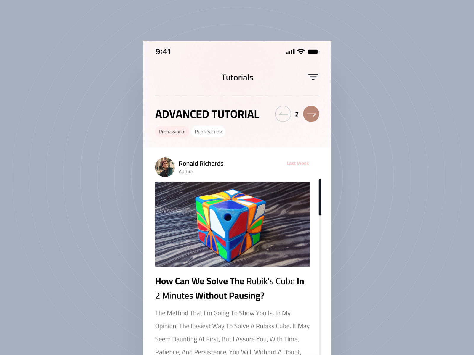 UI design (Rubik's Cube tutorial) by Mostafa_taghipour.uix for Ace ...