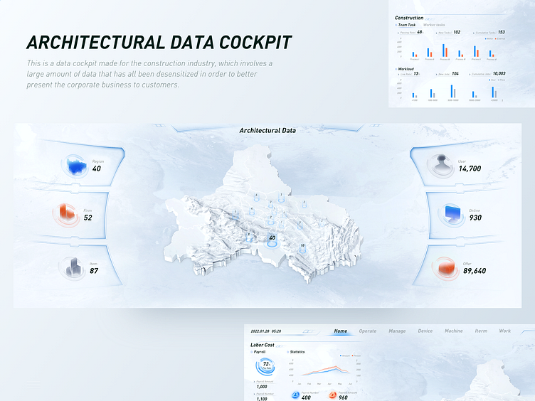 Map Visualization x FUI by ZAN on Dribbble