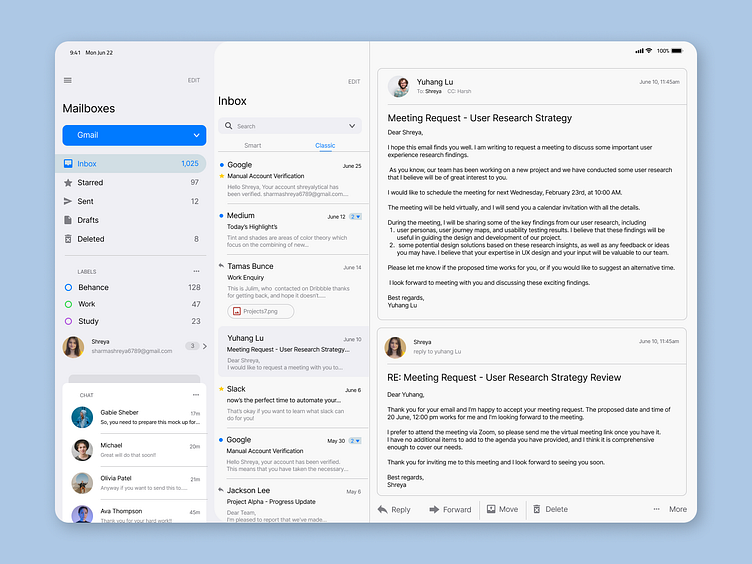 BuiLD1.0-Day4 Mailbox Dashboard Inspiration by Shreya Sharma on Dribbble