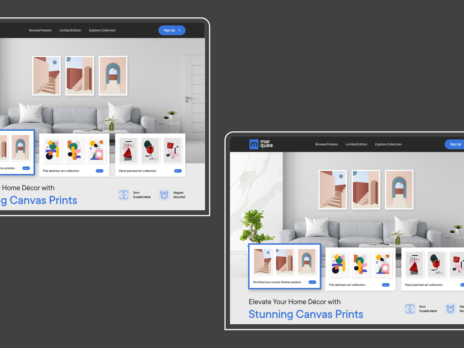 Landing Page for Canvas selling Website by Rohit Patel on Dribbble