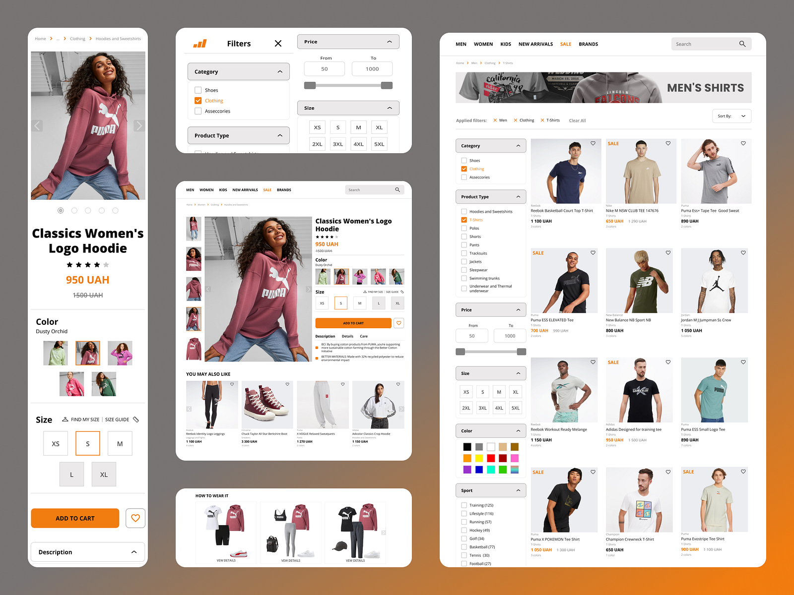 Online store Project by Viktoriia Omelchenko on Dribbble