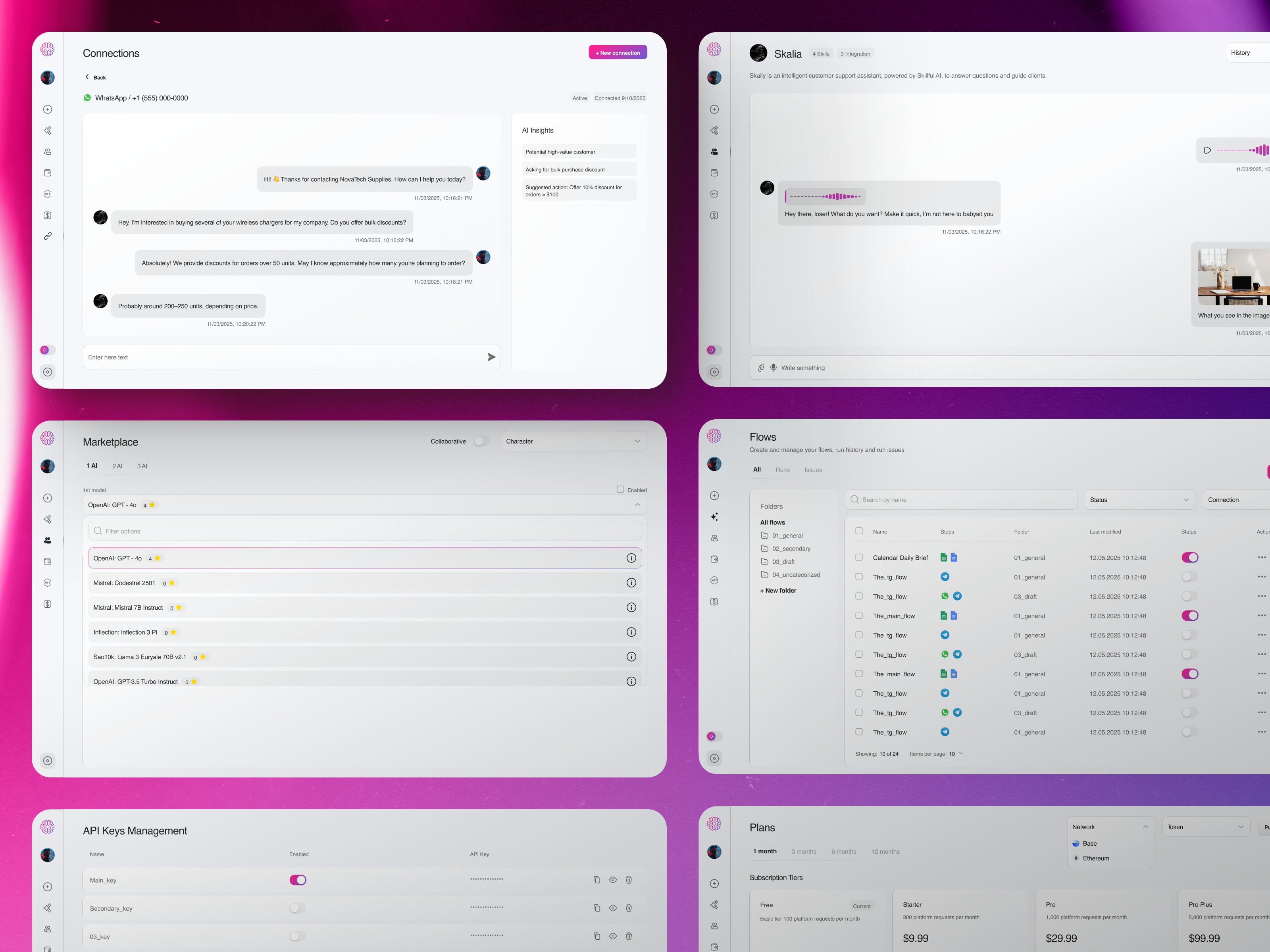 Skillful AI — AI Agent Platform UI Design by vino_costa for Roobinium ...