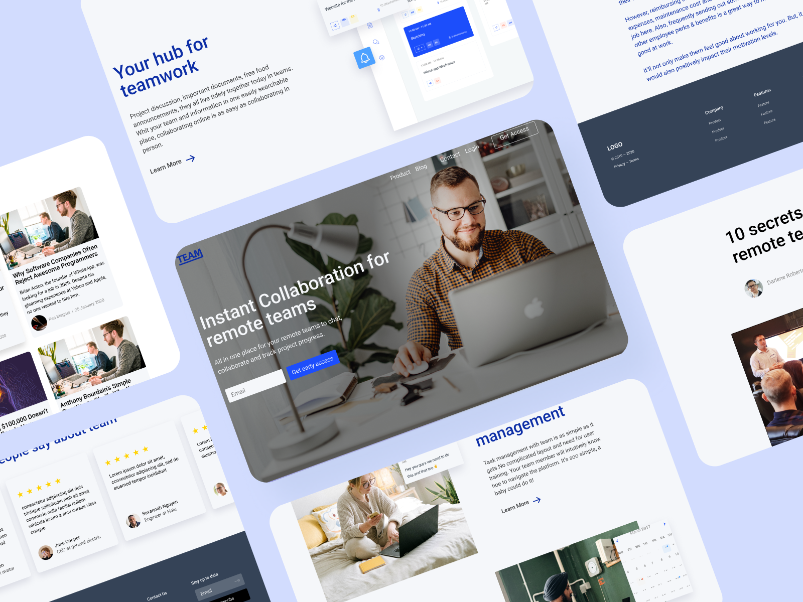 Teams Collab App Webflow development by Divyansh Agarwal on Dribbble