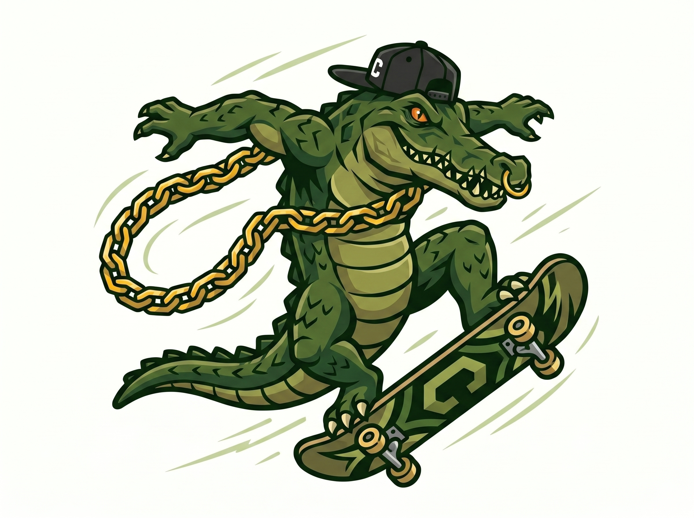 Streetwise Alligator Crocodile Mascot by Syed Azhaan Shah on Dribbble