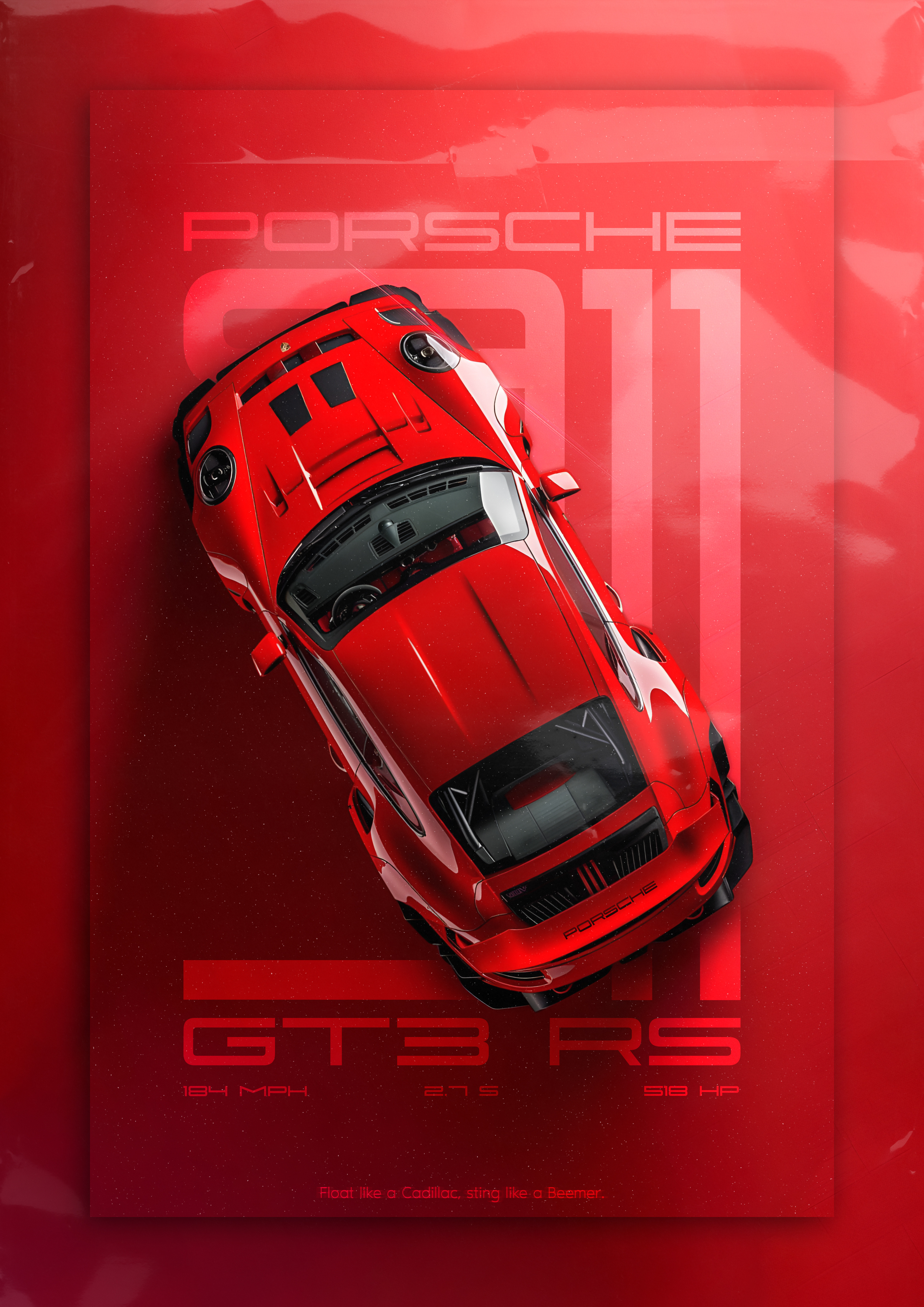 Porsche 911 GT3RS Poster by Vince D'souza on Dribbble