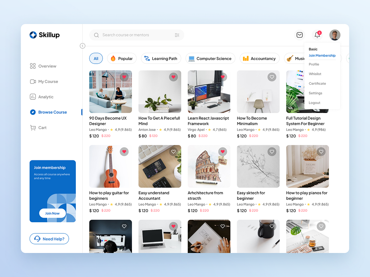 Skillup - Online Course Mobile App by Putra Rahmatullah for Agensip UI ...