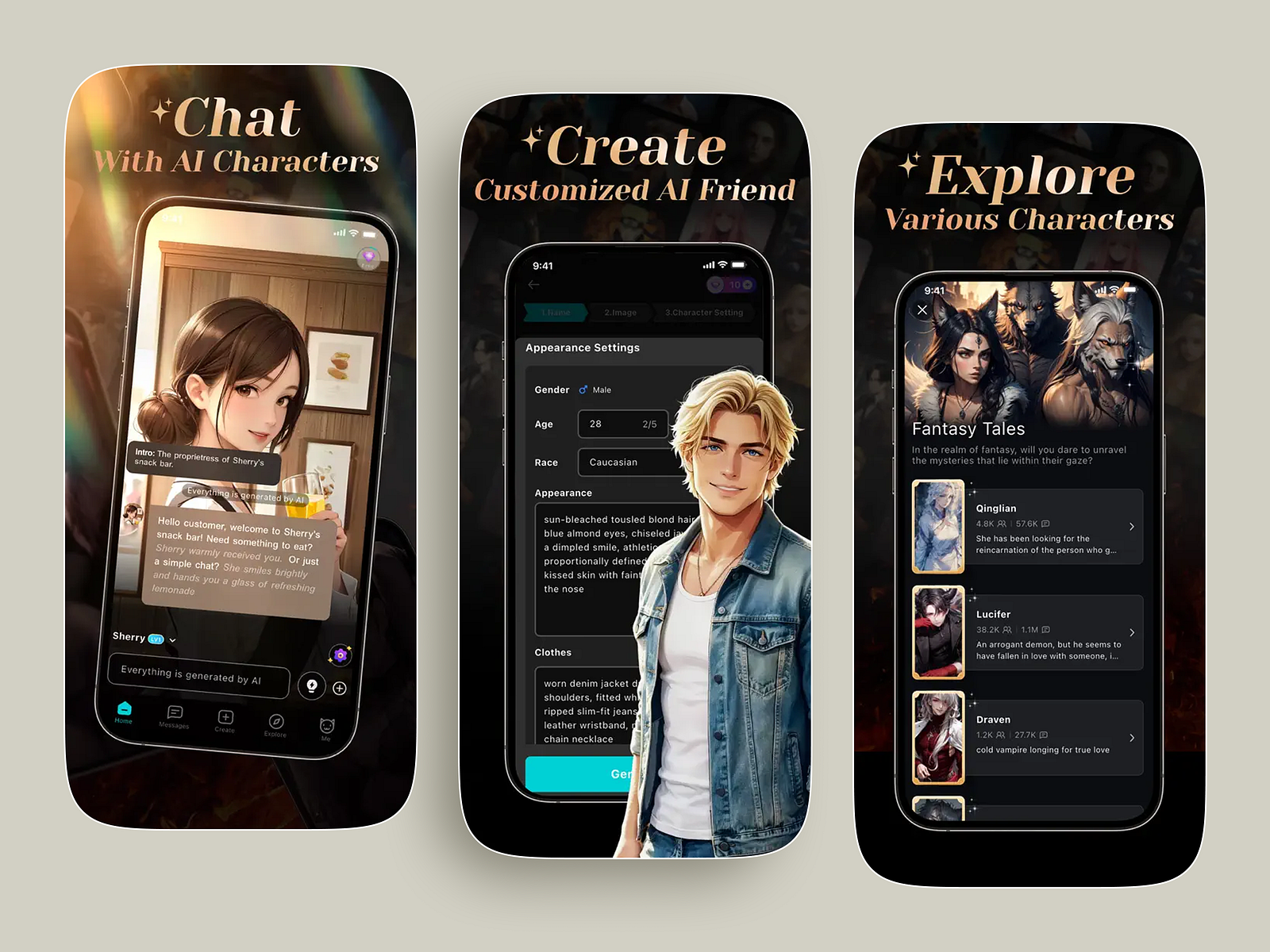 AI Character Customized App Store screenshot design by Sheikh Tahir on ...