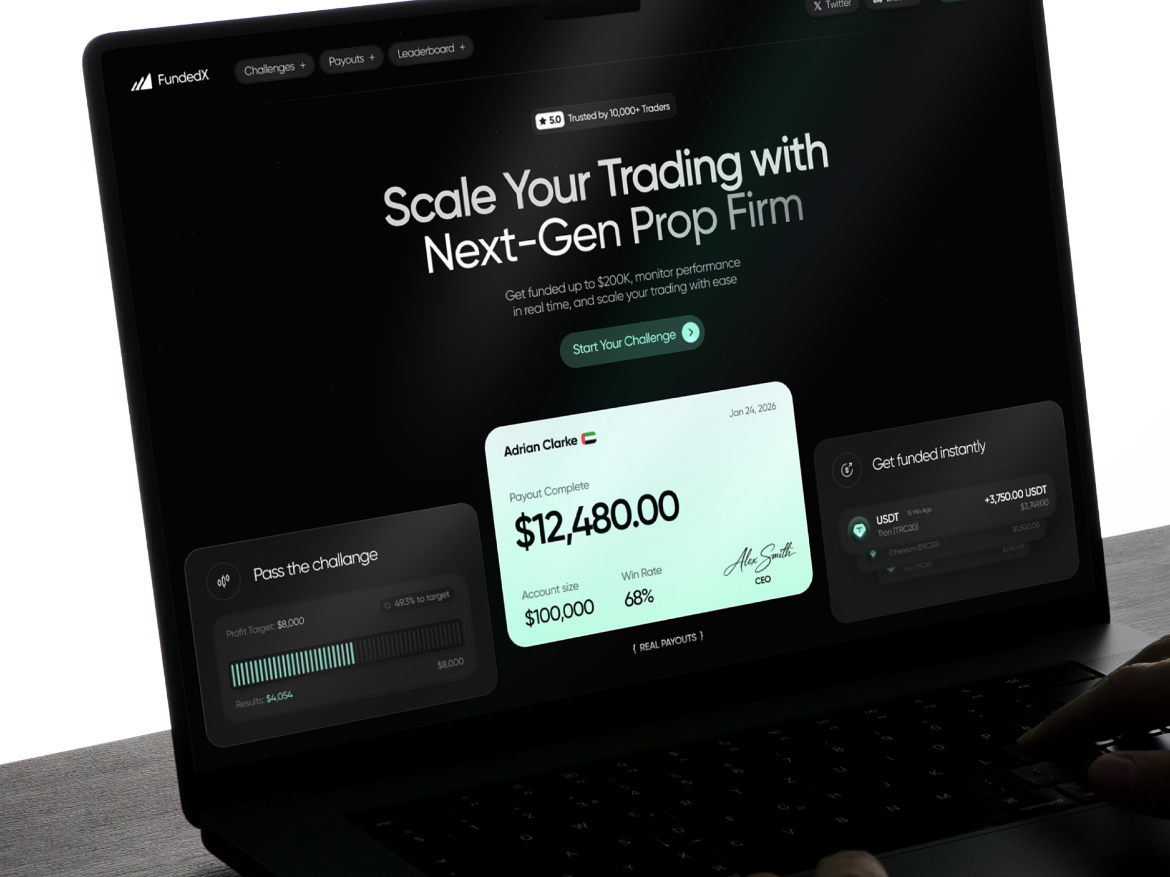 Prop Firm UI by Serhii Antoniuk on Dribbble