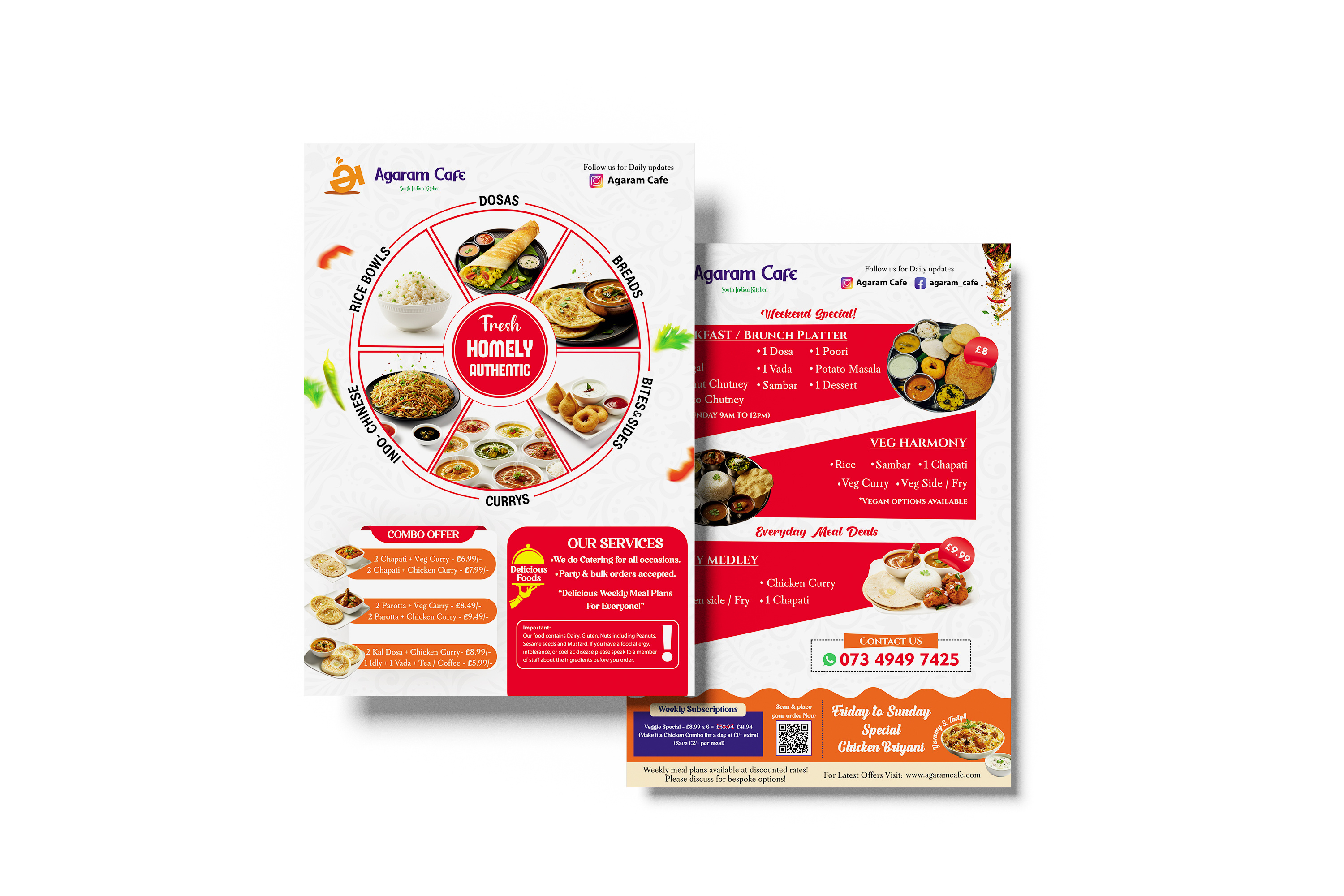 Creative Restaurant Flyer Design for Agaram Cafe 🍽️ by Graphicem on ...