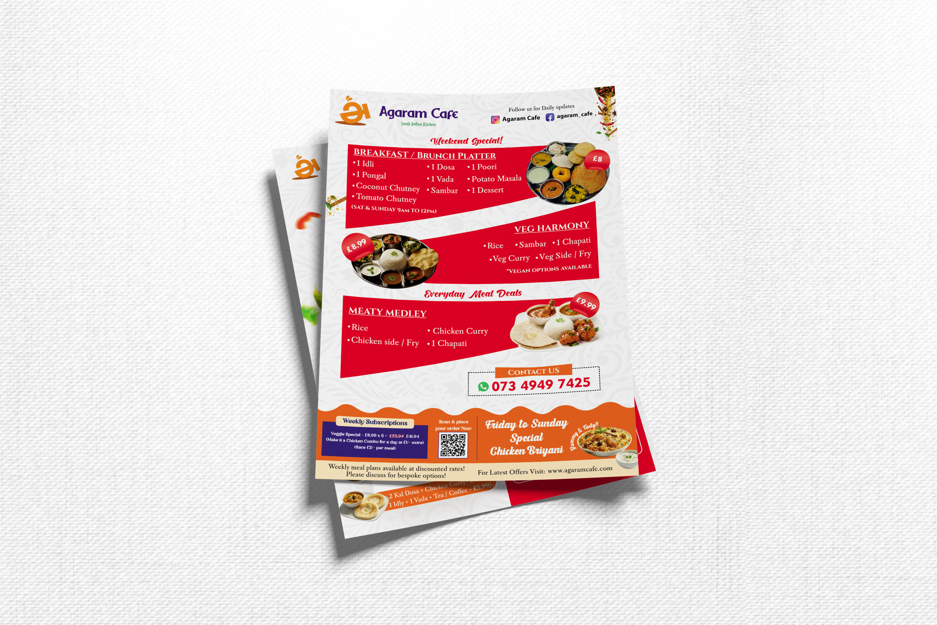 Creative Restaurant Flyer Design for Agaram Cafe 🍽️ by Graphicem on ...