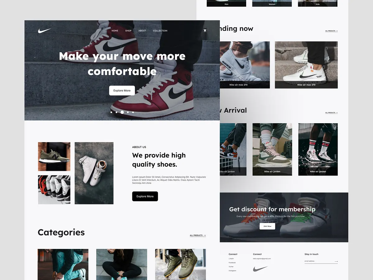 Shoe Website designs, themes, templates and downloadable graphic ...