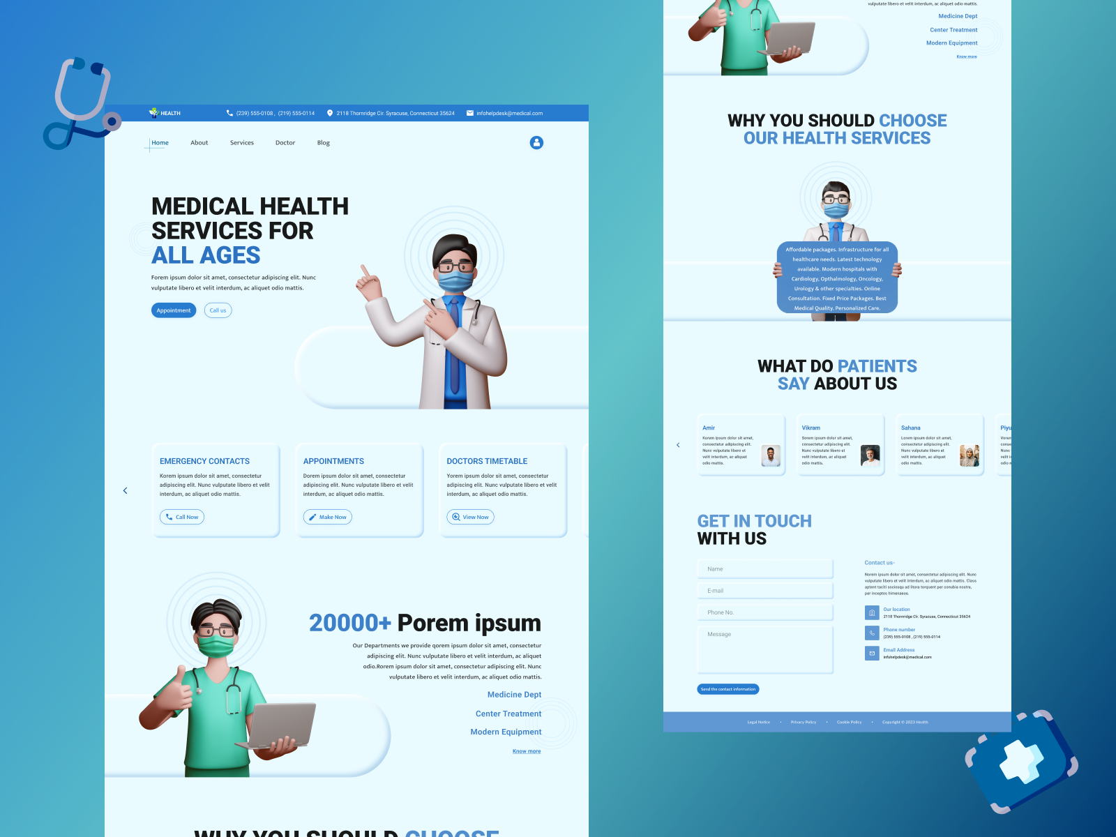 Medical Website UI by Vipul Kumar on Dribbble