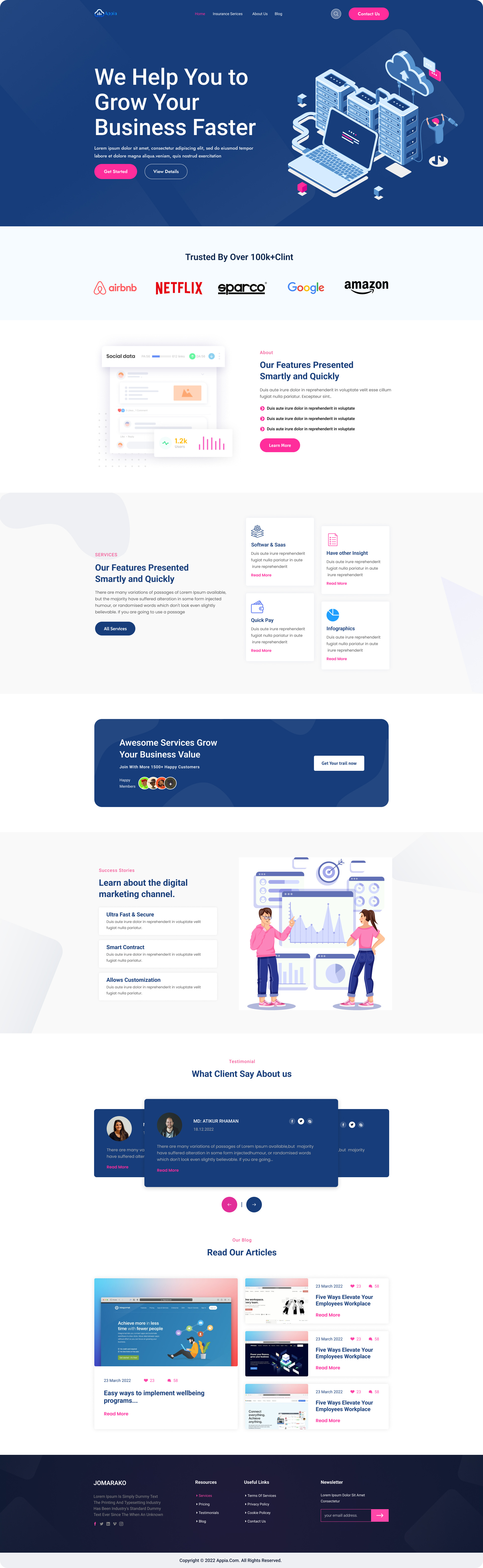 Saas Web application landing page. by Md. Atikur Rahman🏅 on Dribbble