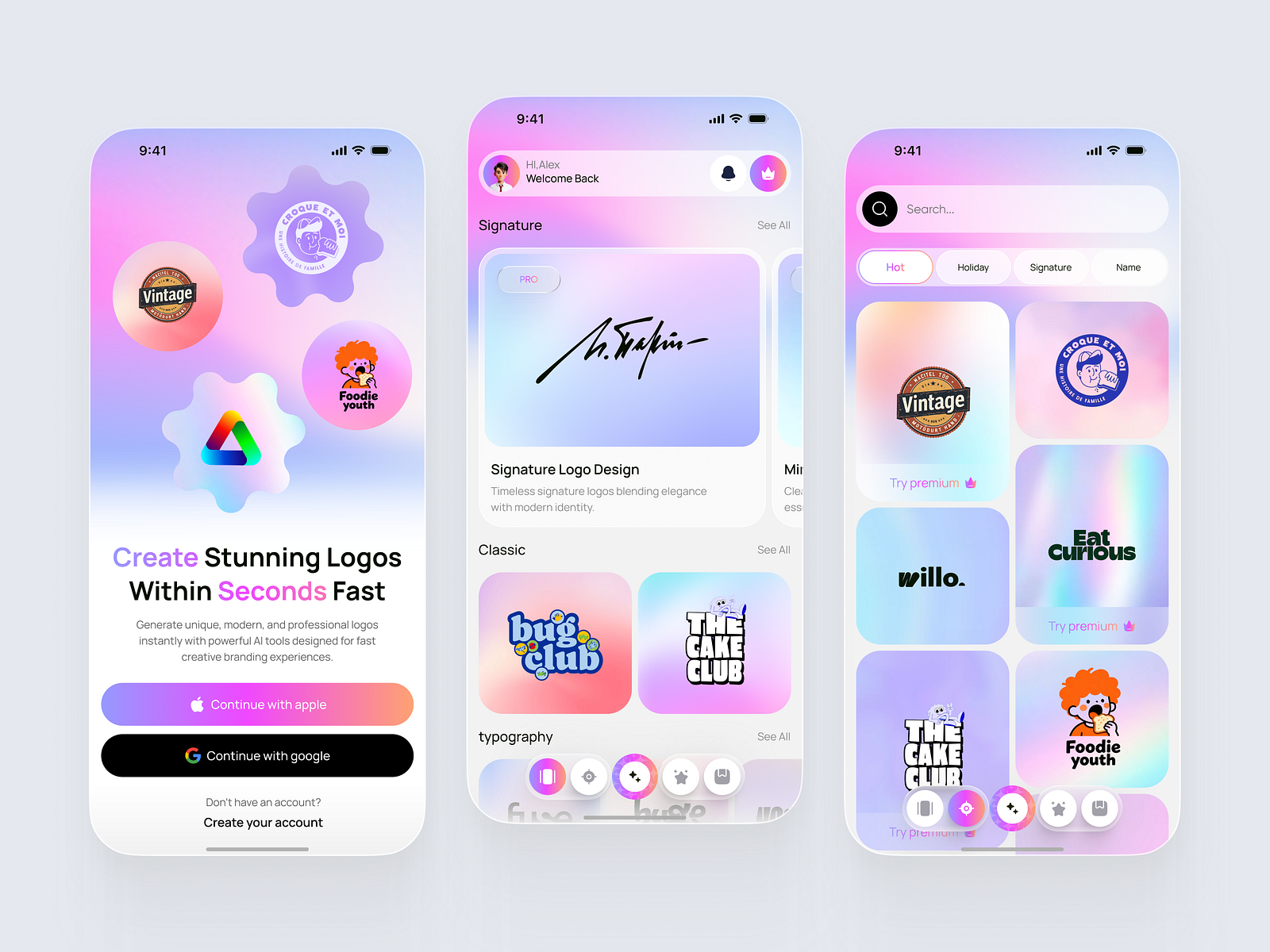 AI Logo Generator App UI by Fahim Faysal on Dribbble