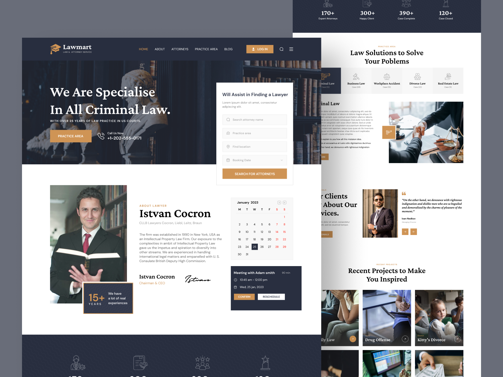 Lawyer Website Design Concept by Hasan Mahmud on Dribbble