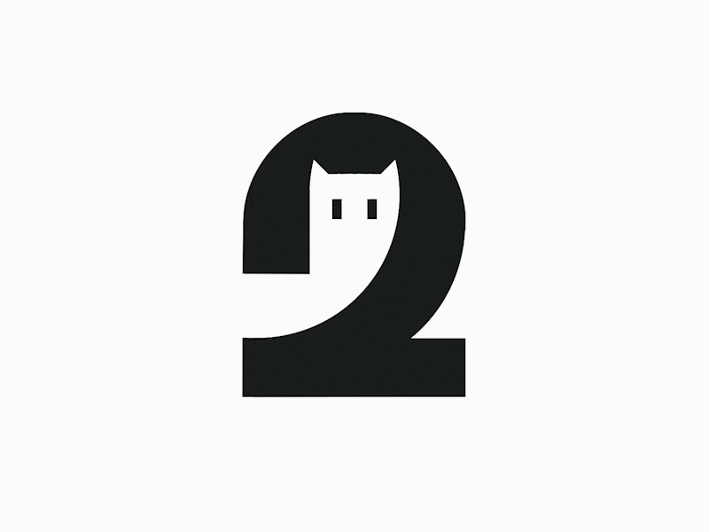 cat number 2 logo by by Anh Do - Logo Designer on Dribbble