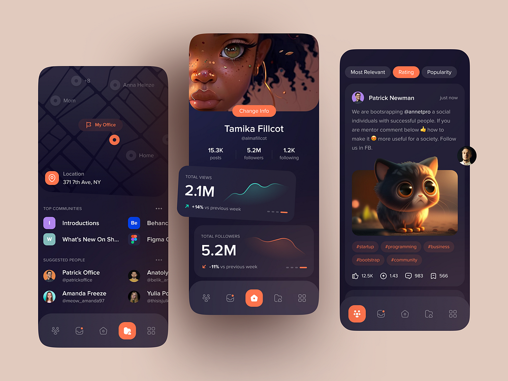 Social Media Concept by NIKITIN on Dribbble