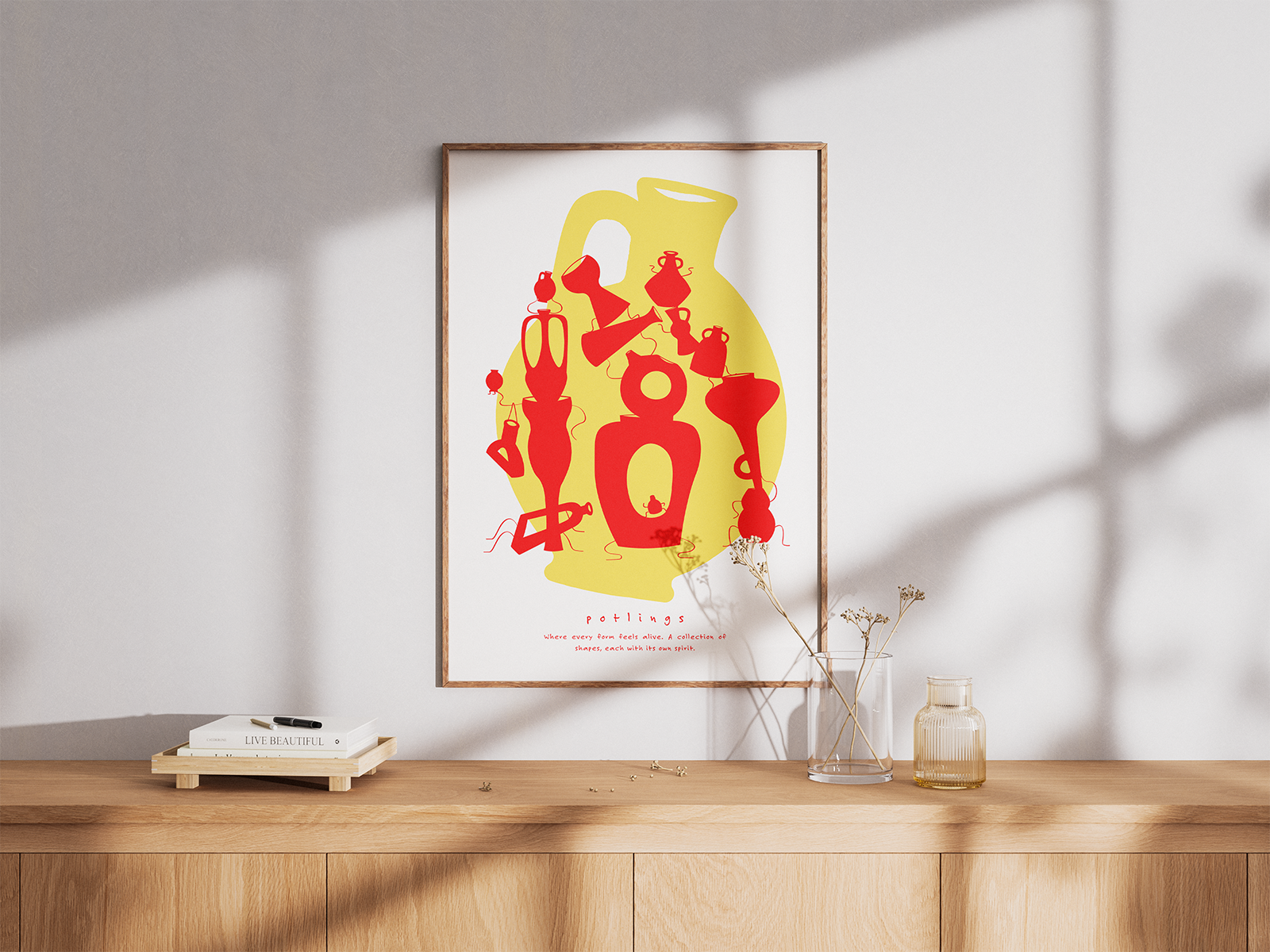 Potlings Poster - Collection of Vases by Blake Carpenter on Dribbble