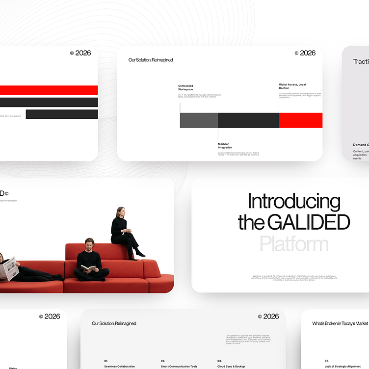 Glited pitch deck modern minimalist presentation design project by SAL ...