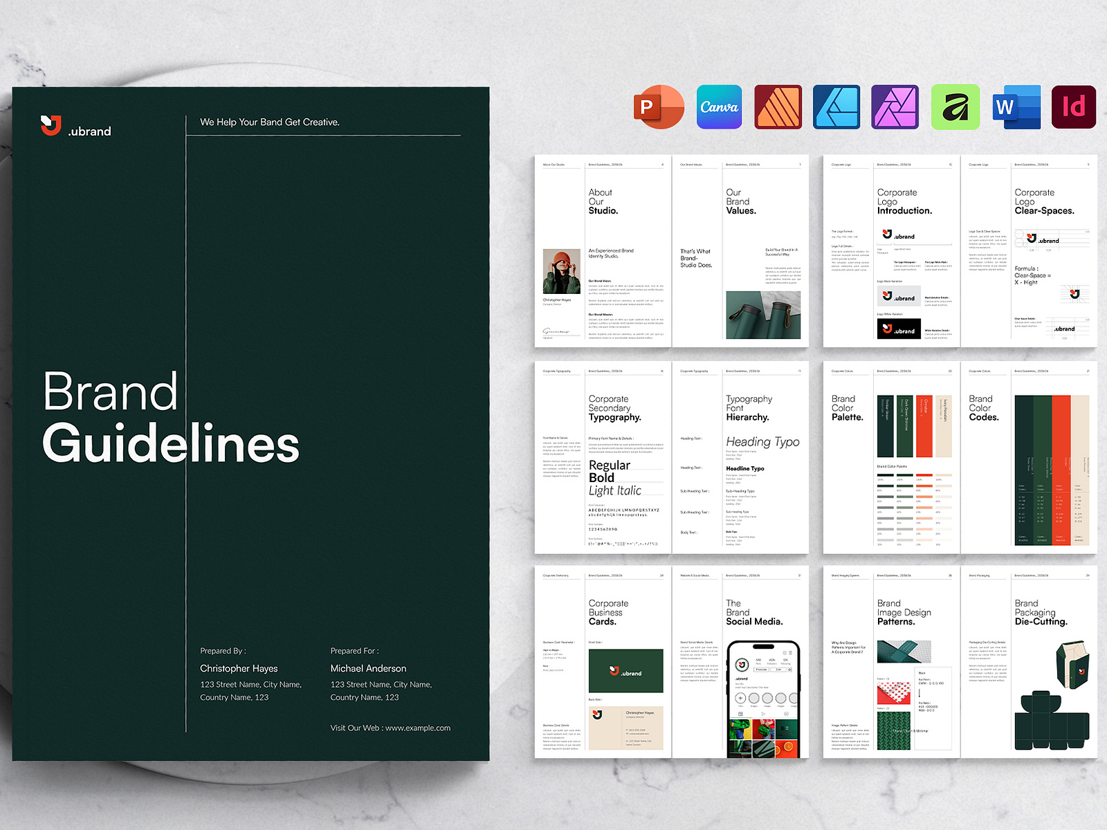 Brand Guidelines Template by DesignCrest on Dribbble