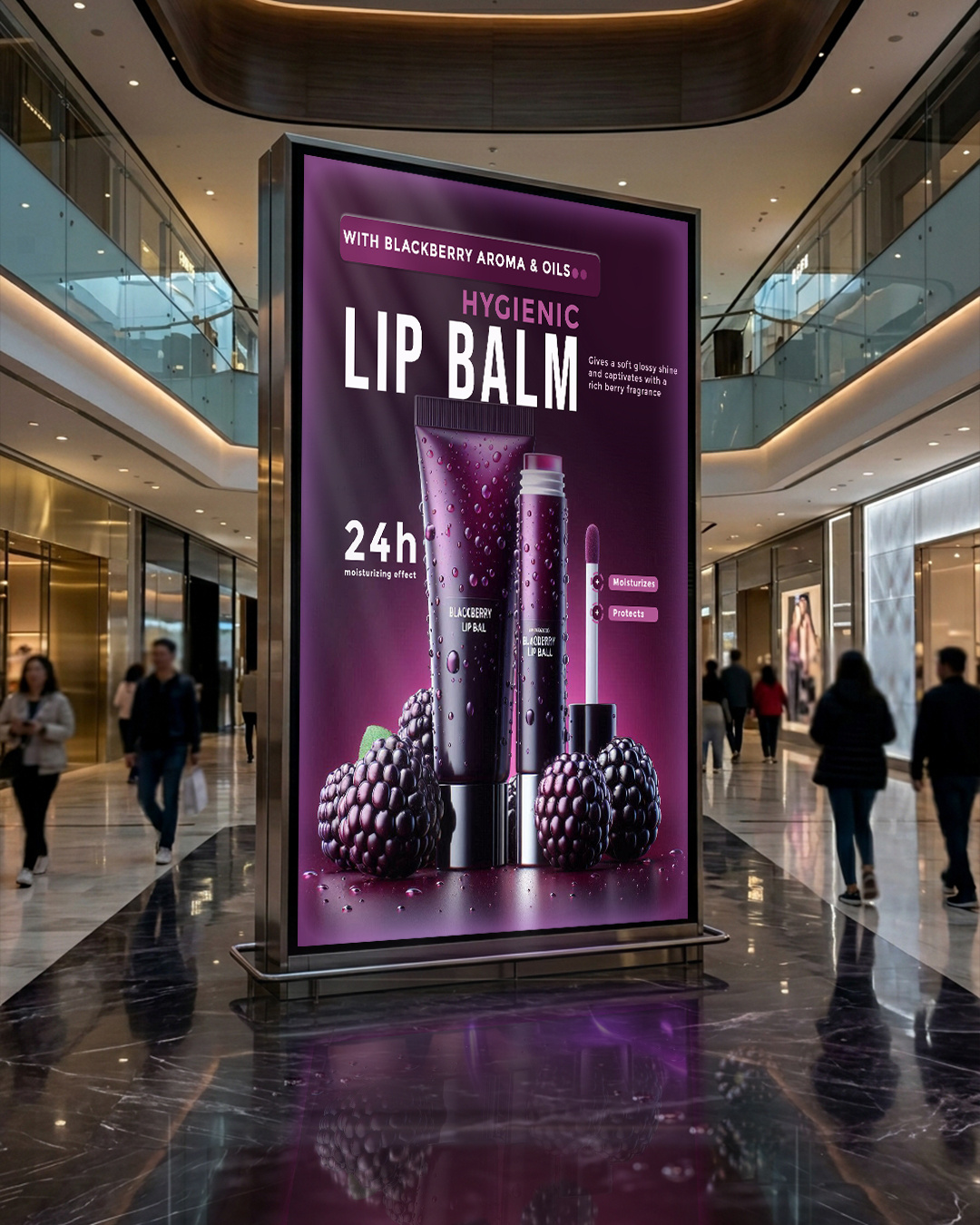 Blackberry Hygienic Lip Balm – Premium Product Advertisement Des by ...