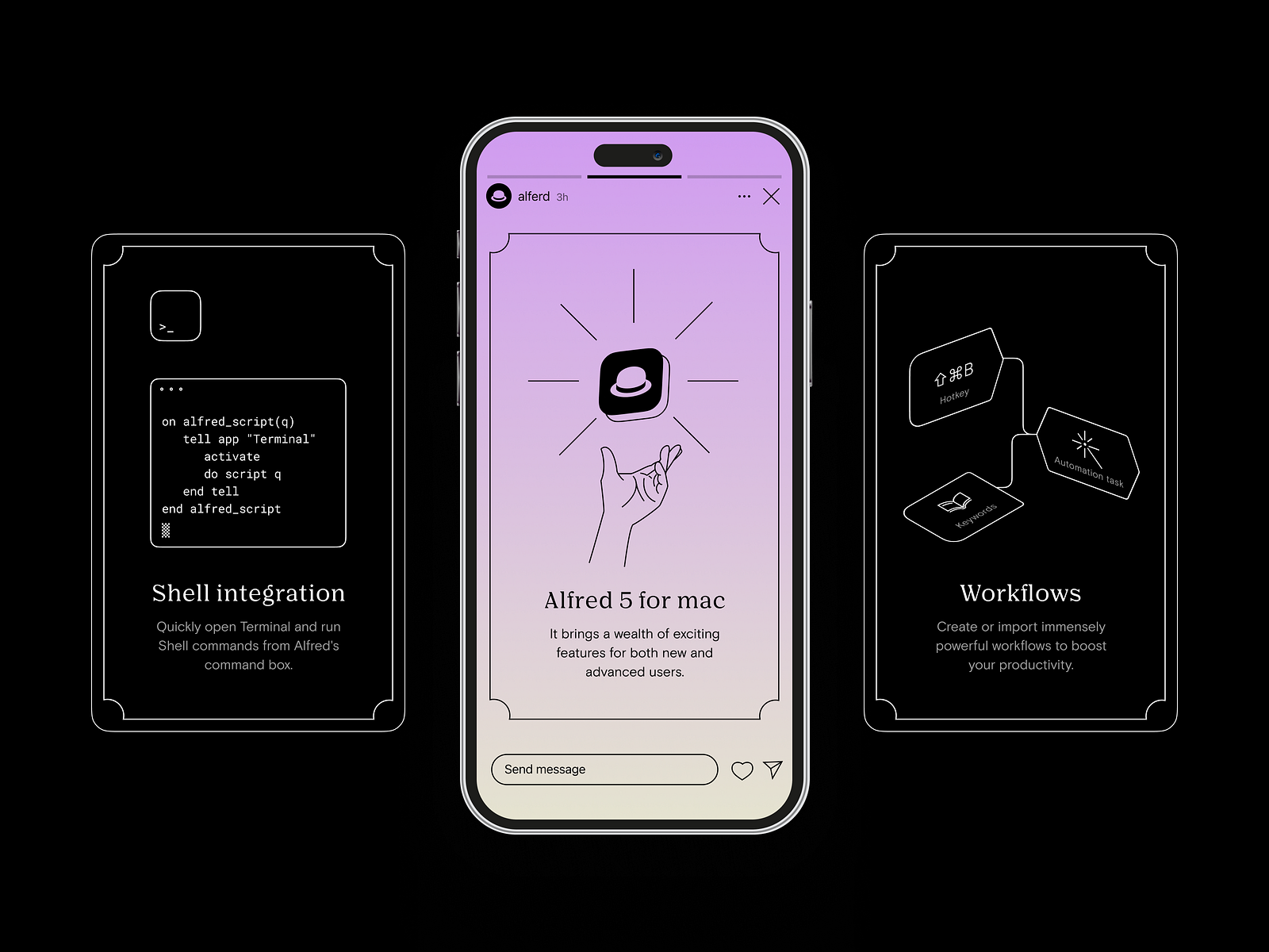 Alfred app: visual identity by Vladimir Gruev for OOZE on Dribbble Alfred app: visual identity by Vladimir Gruev for OOZE on Dribbble
