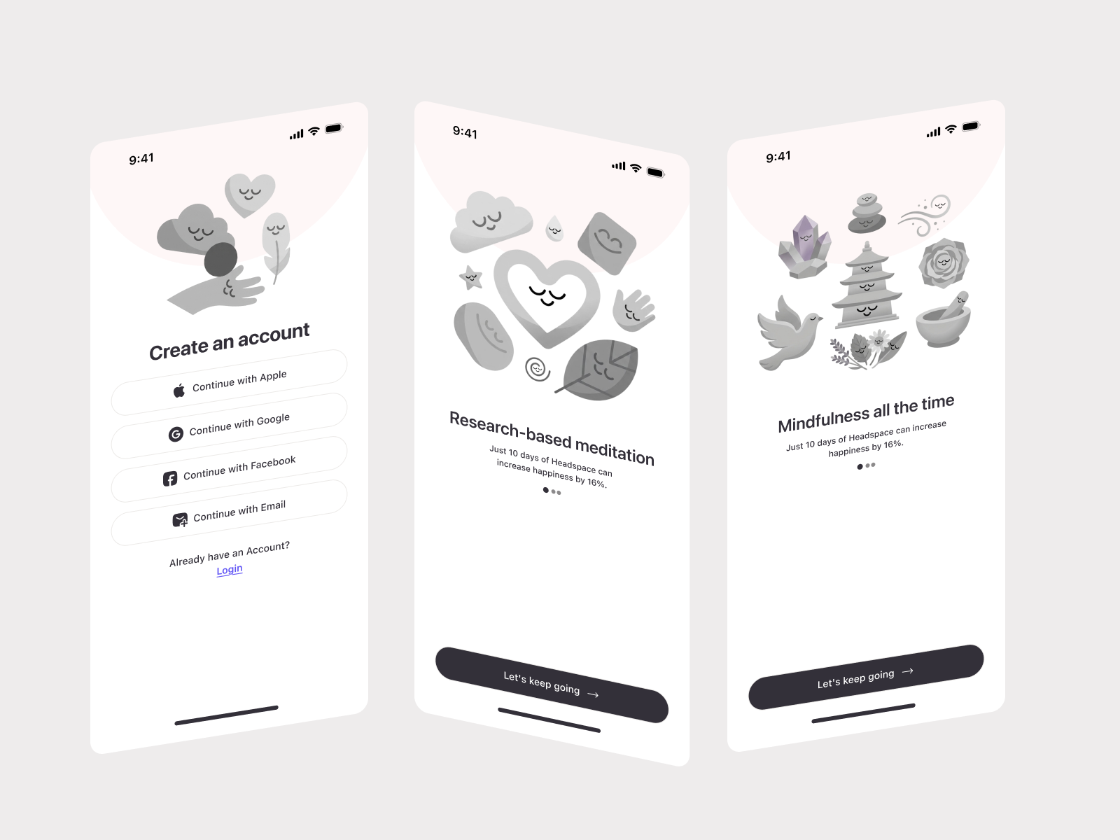 App UI Redesign — Meditation Onboarding Mobile Screens by Abu Bokkor ...