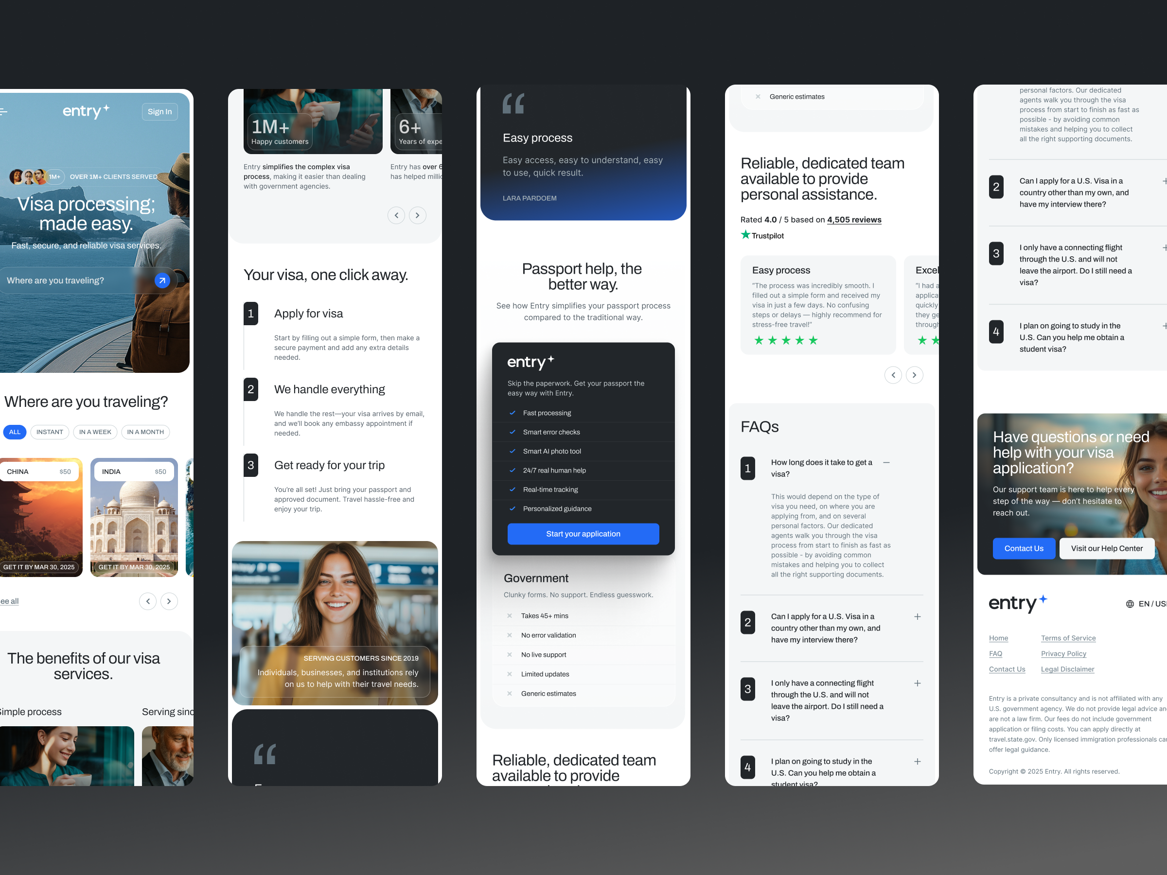 Entry Visas: Mobile by Alex Marin on Dribbble