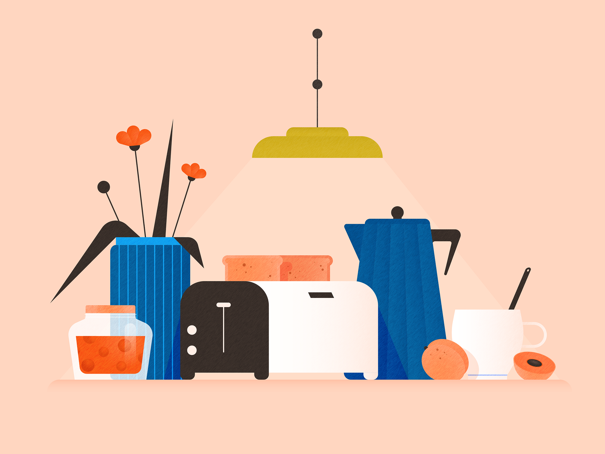 Still life with a toaster by Zlata Topchyi on Dribbble