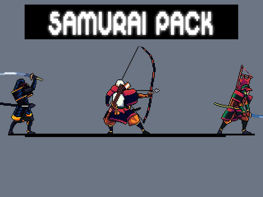 Free Samurai Pixel Art Sprite Sheets by 2D Game Assets on Dribbble