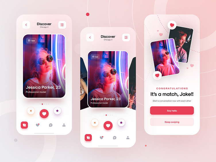 Dating App Ui Design Swipe View Concept By Mithun π₯ On Dribbble