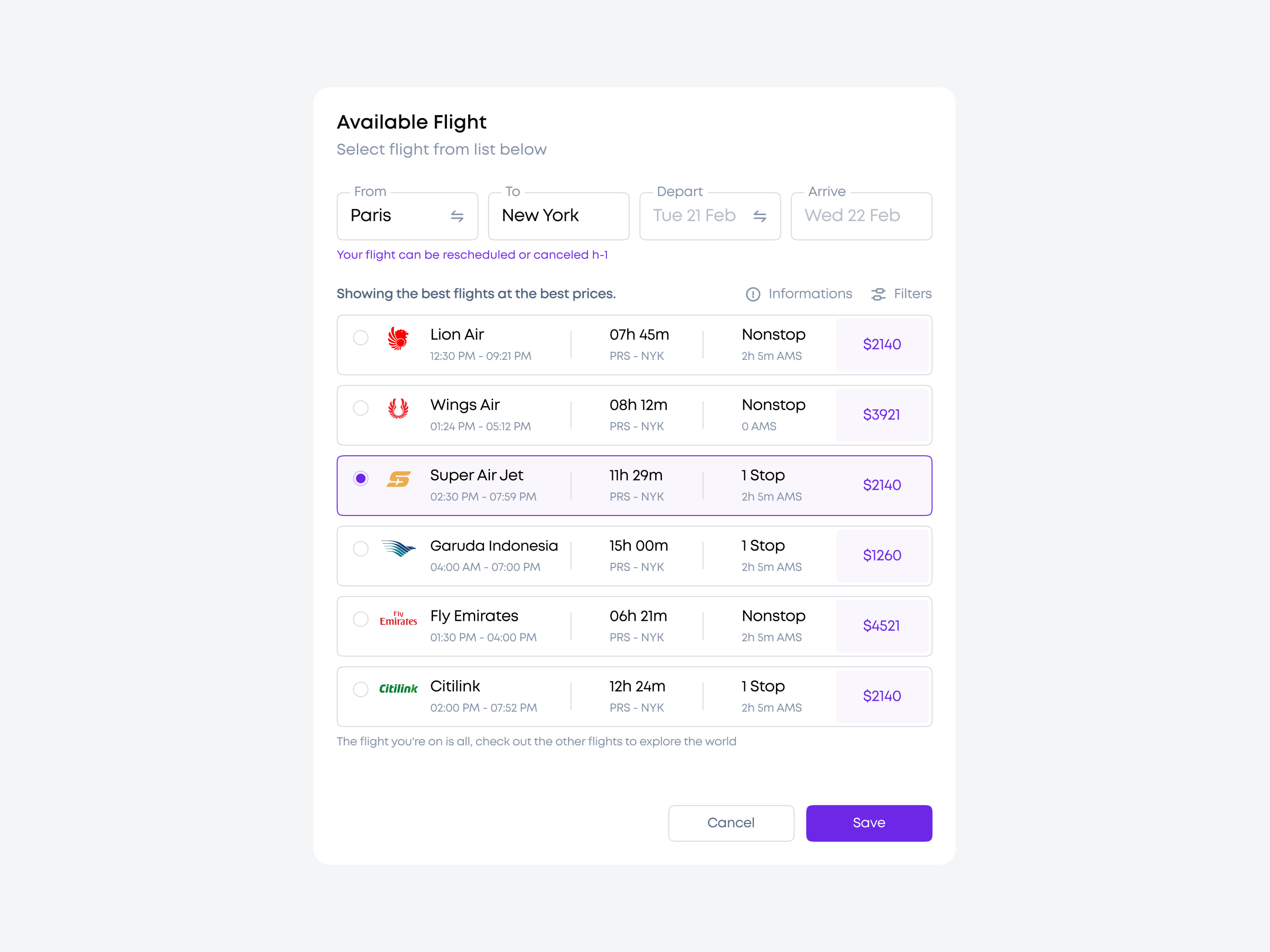 Modals Filter & Flight by Adalahreza 🐺 for Norch Studio on Dribbble
