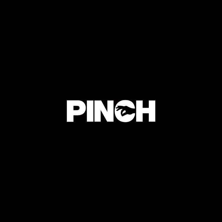 Pinch negative space wordmark logo design. by MOSTAFA KAMAL on Dribbble