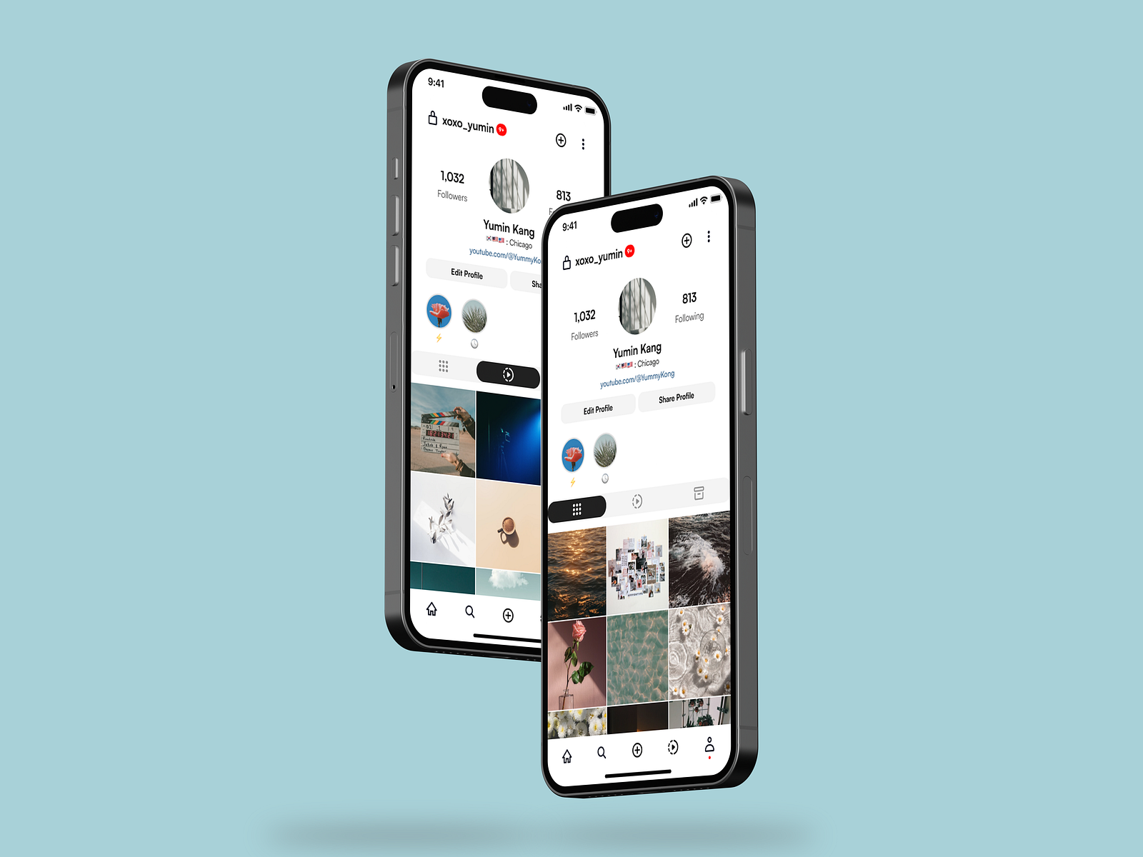 Day 006 — User Profile(IG Redesign) | 100 days UI challenge by Yumin on ...
