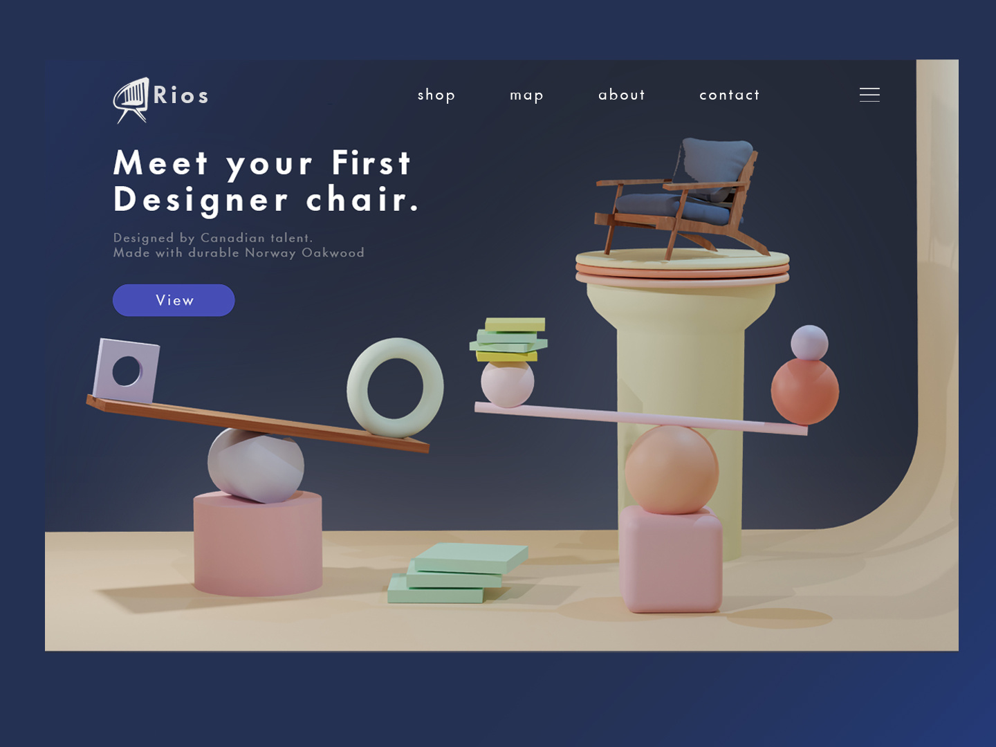 Rios Furniture - 3D by Dima Grom on Dribbble