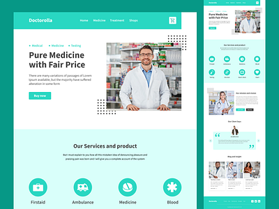 Medicine web UI design by Sazidur Rahman on Dribbble