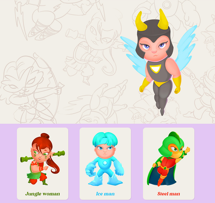 Superhero city/ Board game/ Character design by KRISTINA GAVRIK on Dribbble