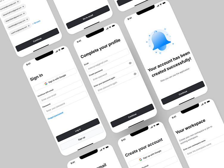ToDo App - Login Process by Katarzyna Pękała on Dribbble