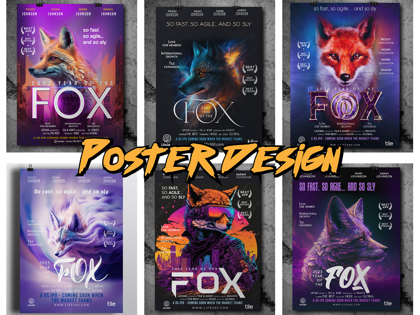 Fox Poster design 2023 by Md Arif Hossain on Dribbble