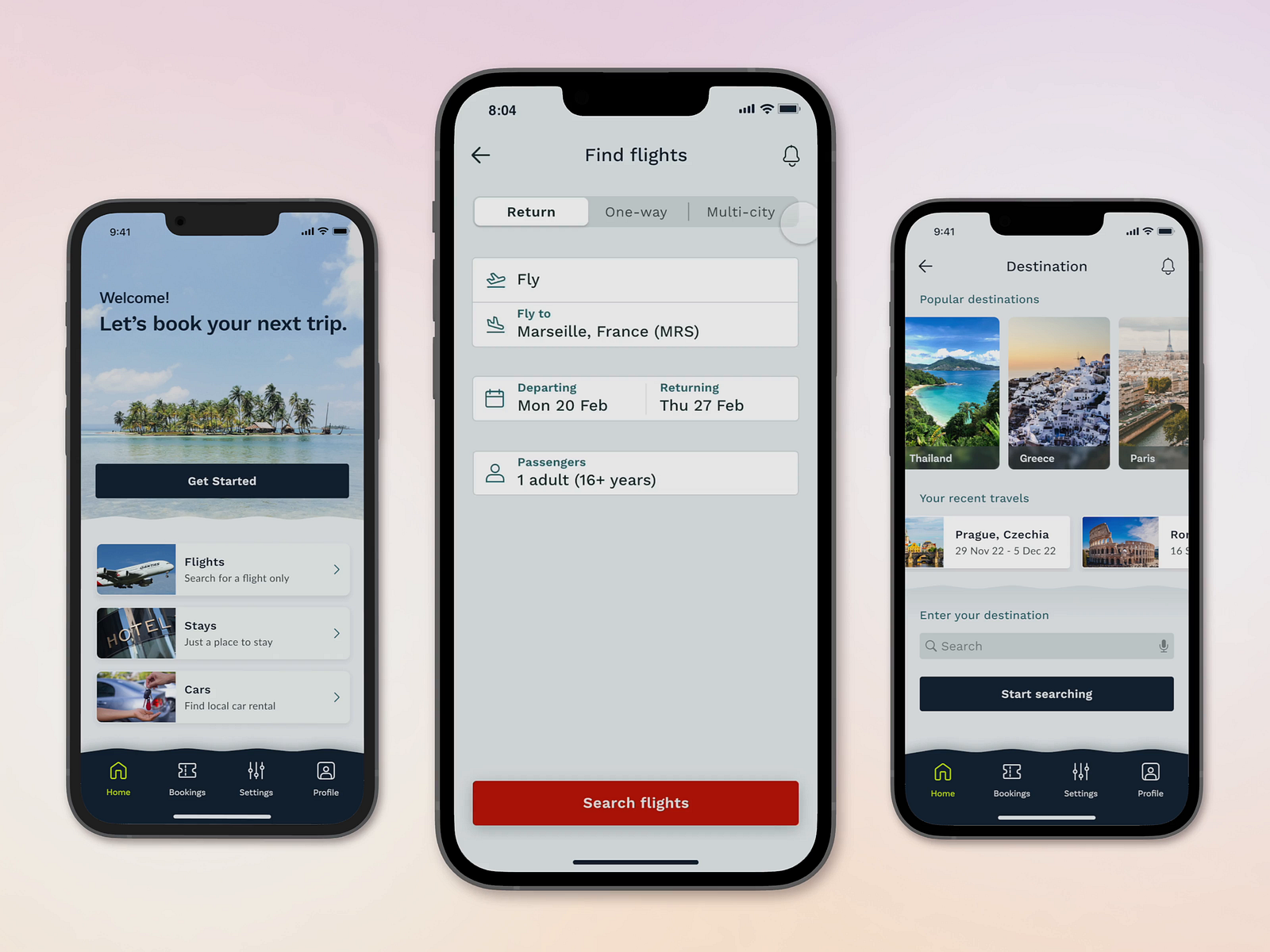 Travel app prototype by Tadek Wadas on Dribbble