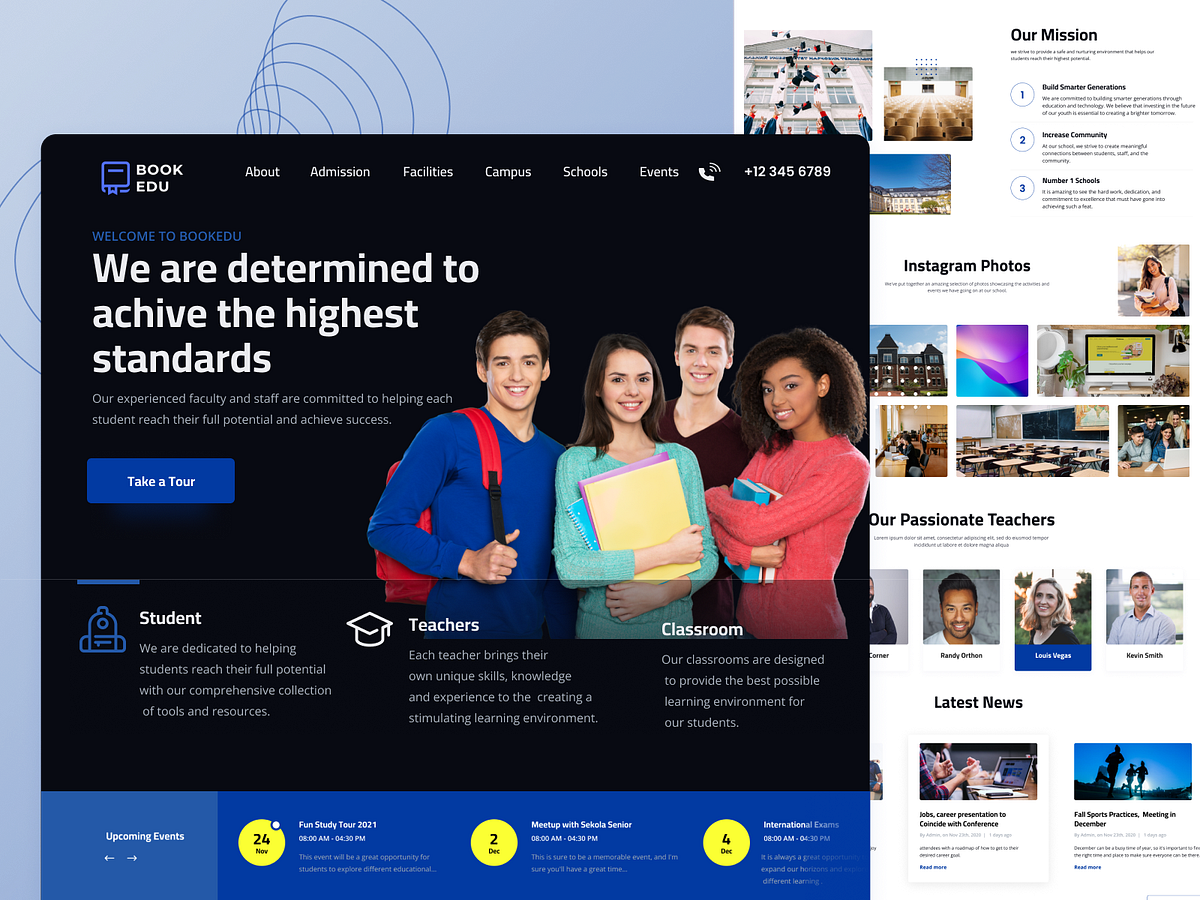 School Website designs, themes, templates and downloadable graphic ...